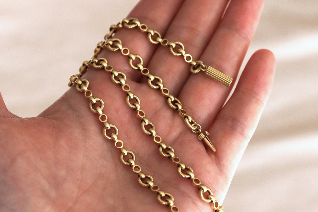 LAELIUS Antiques – Vintage Ornate 18k Gold Link Chain