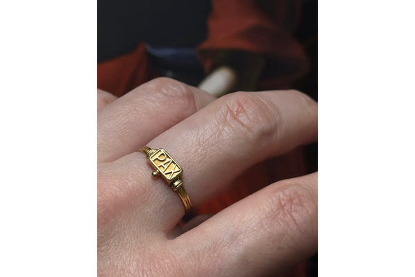 LAELIUS Antiques – 19th Century Archaeological Revival 'PAX' Ring