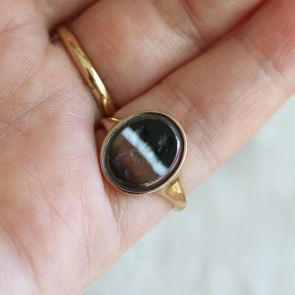LAELIUS Antiques – Ancient Roman 'Potter at Work' Agate Intaglio Ring